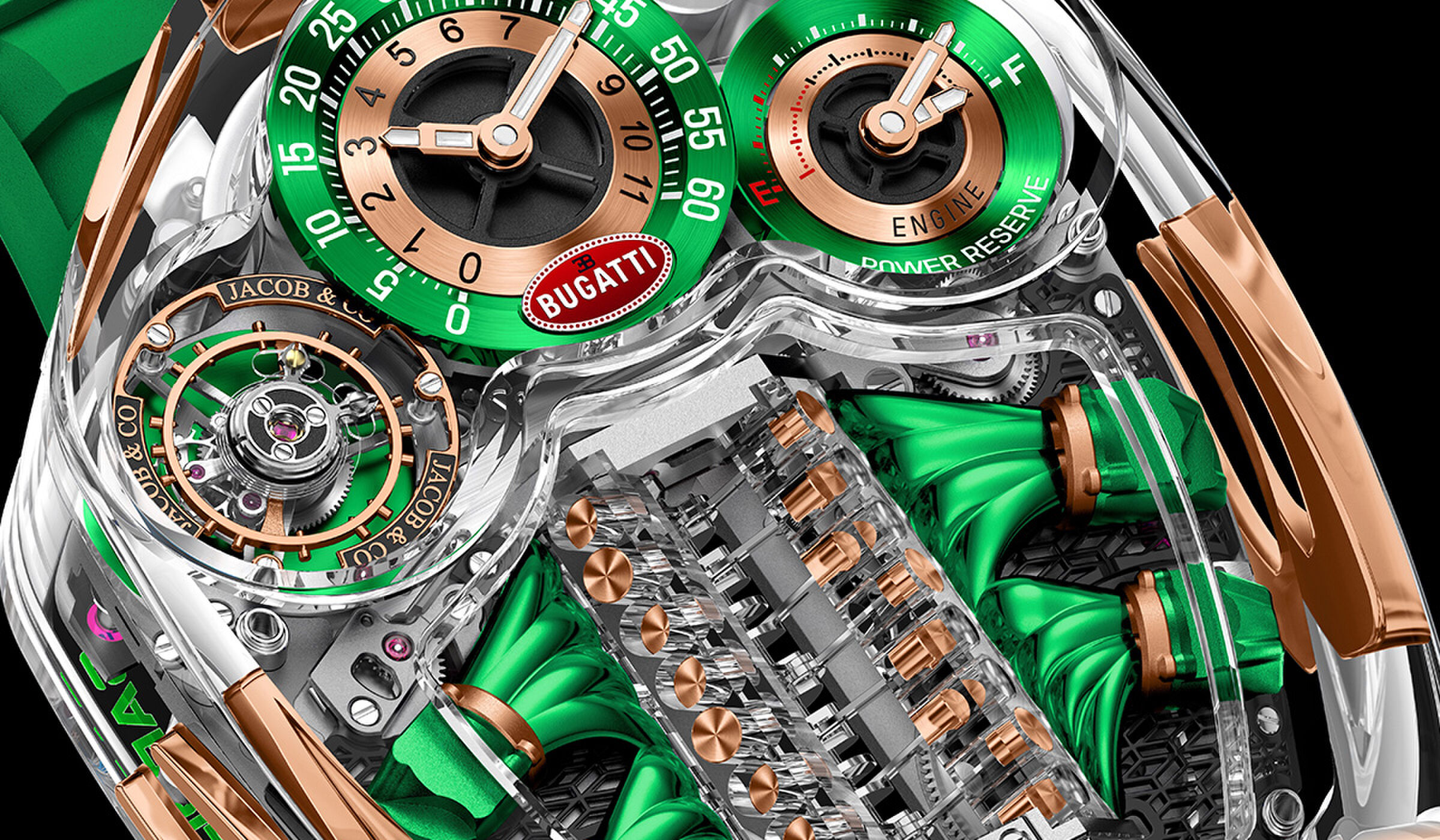 Jacob & Co. lanceert de Bugatti Tourbillon Sapphire Crystal